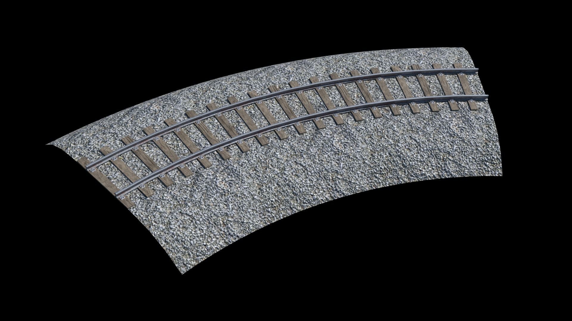 3D model Railroad Tracks VR / AR / low-poly | CGTrader