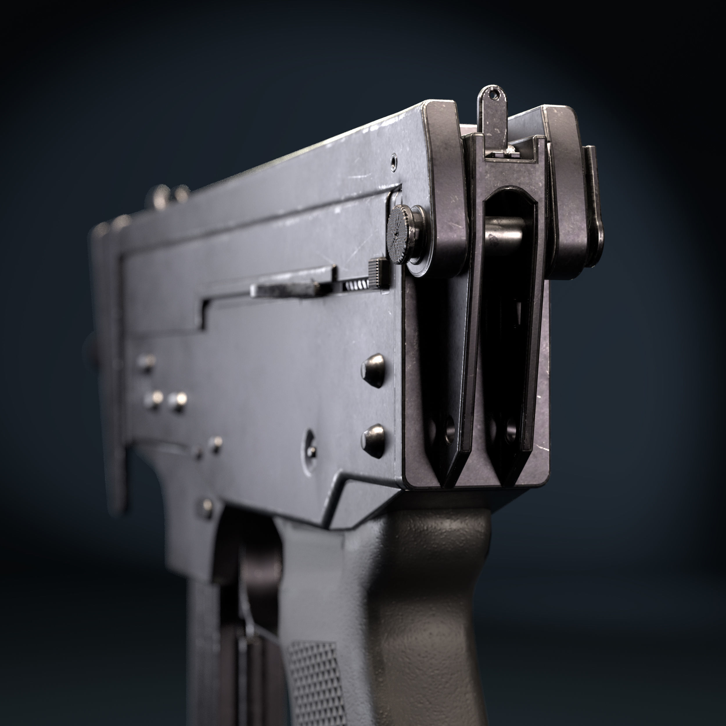 Russian PP-91 KEDR submachine gun 3D model | CGTrader