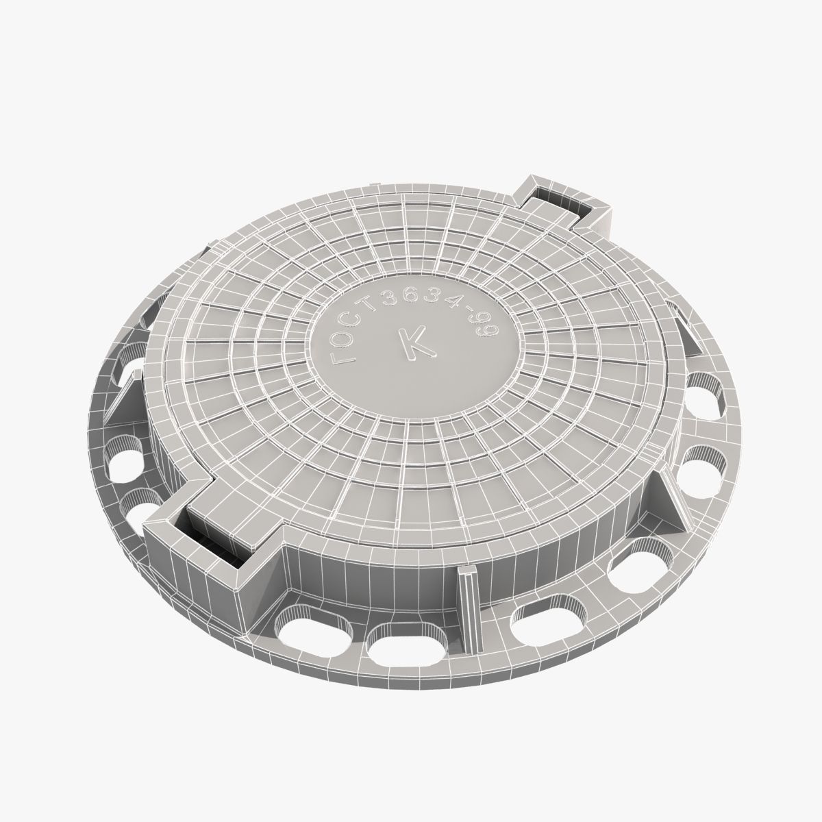 cast iron hatch 3D model | CGTrader