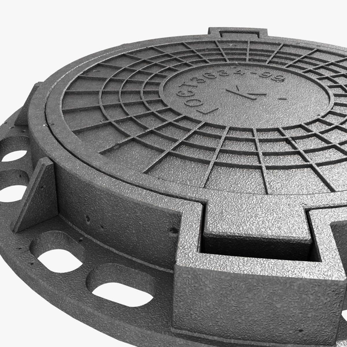 cast iron hatch 3D model | CGTrader