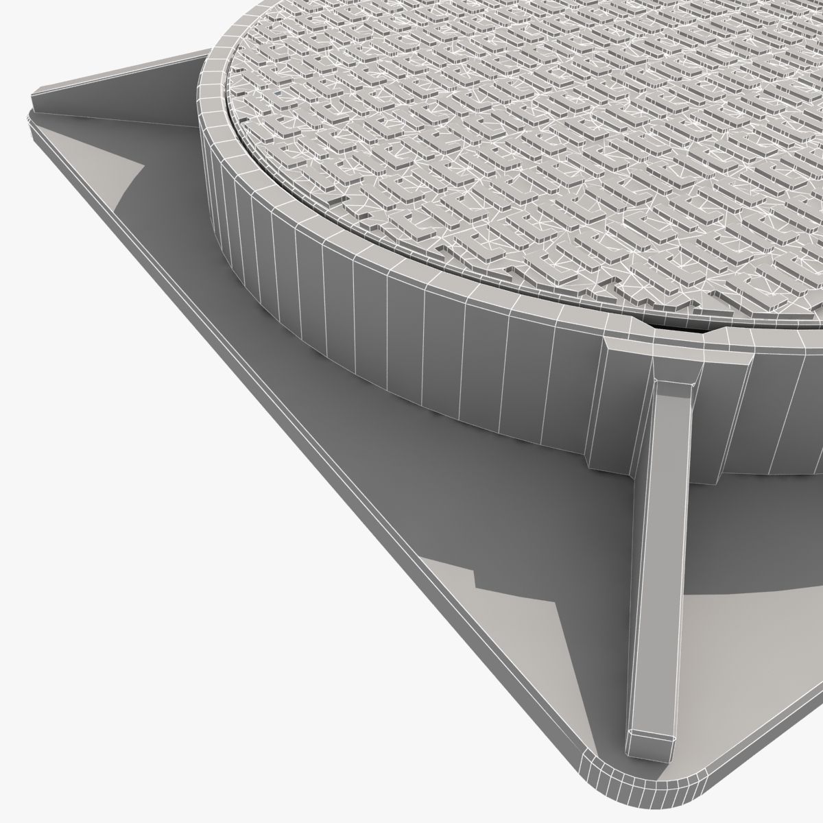 cast iron hatch 4 3D model | CGTrader