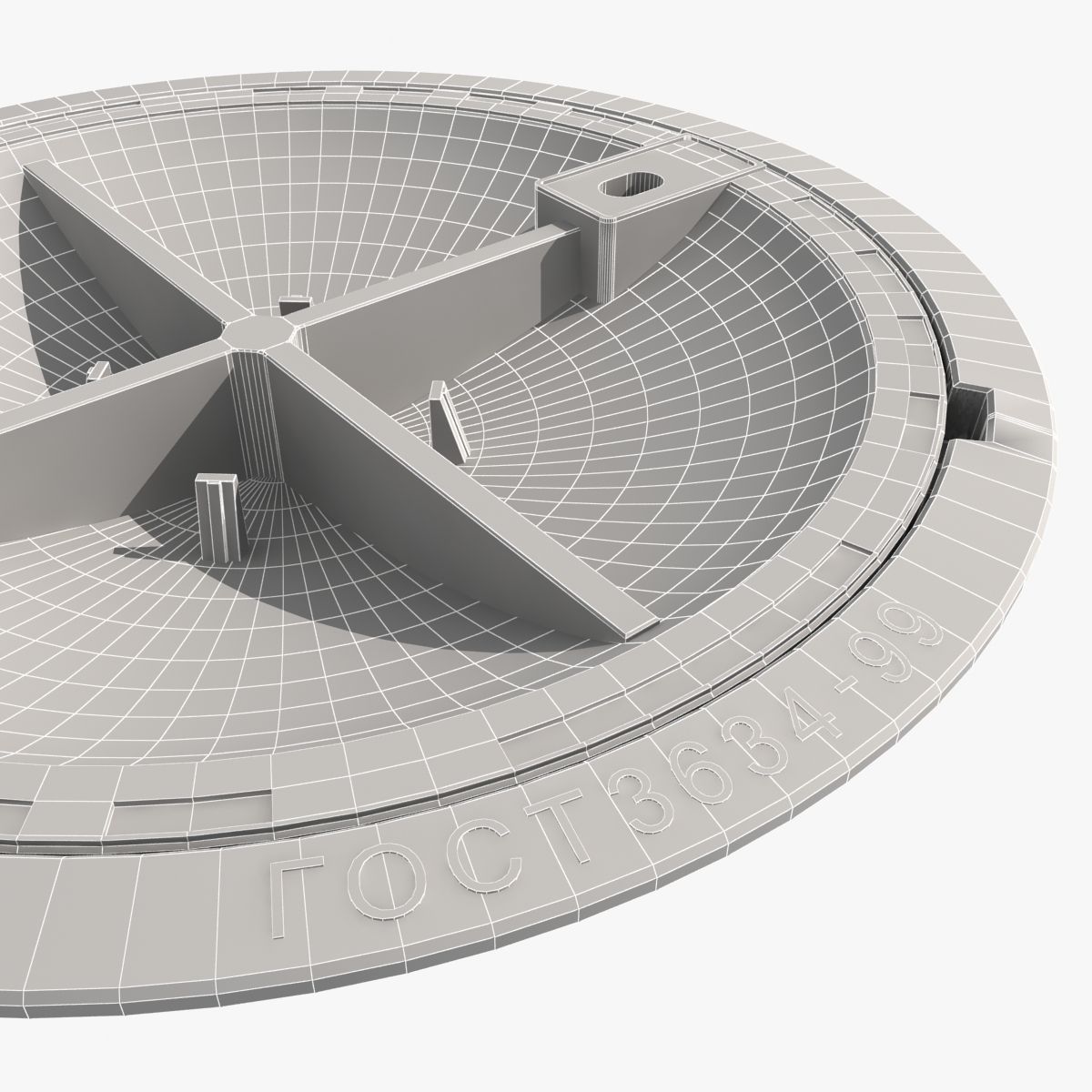 cast iron hatch 5 3D model | CGTrader