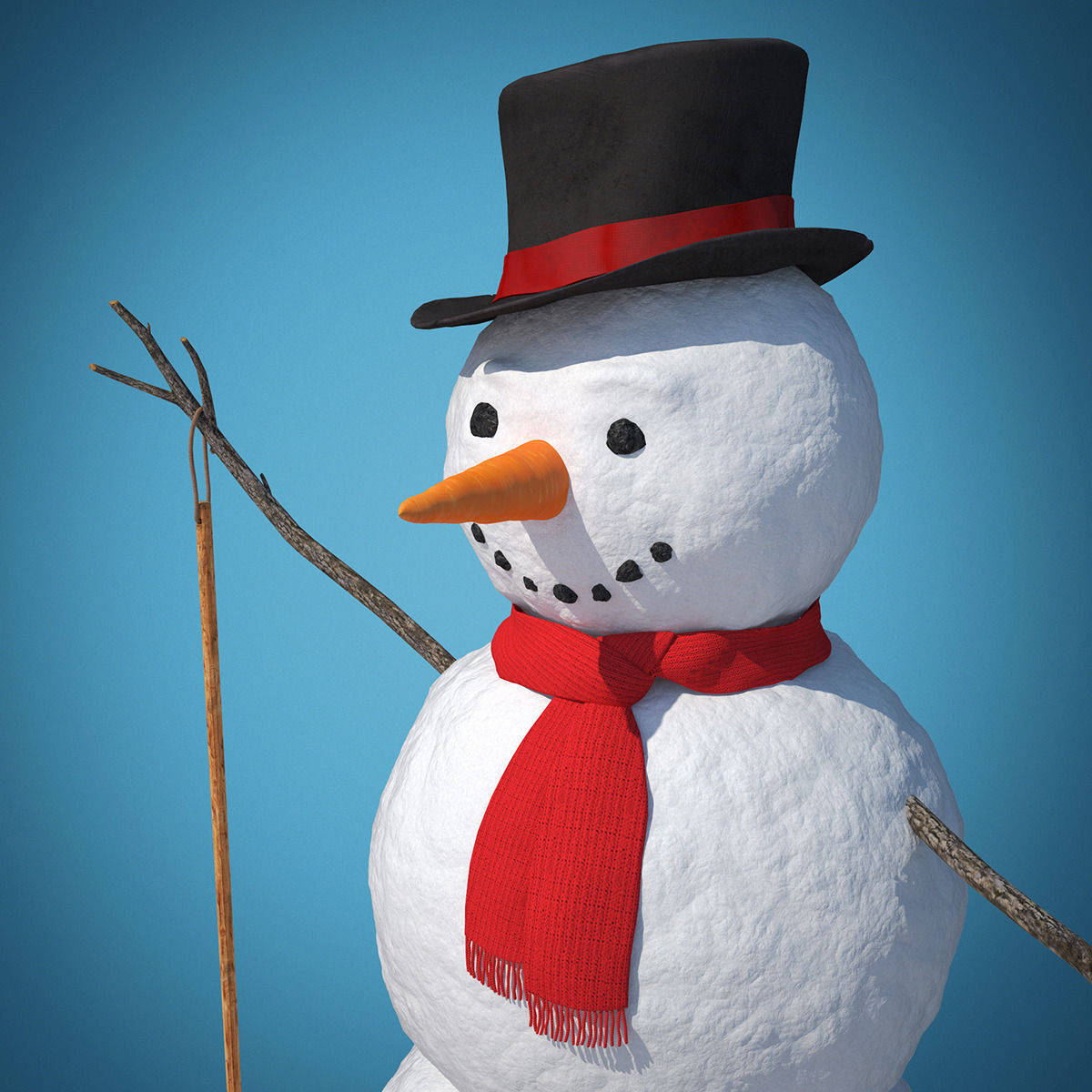 Snowman skier 3D model | CGTrader