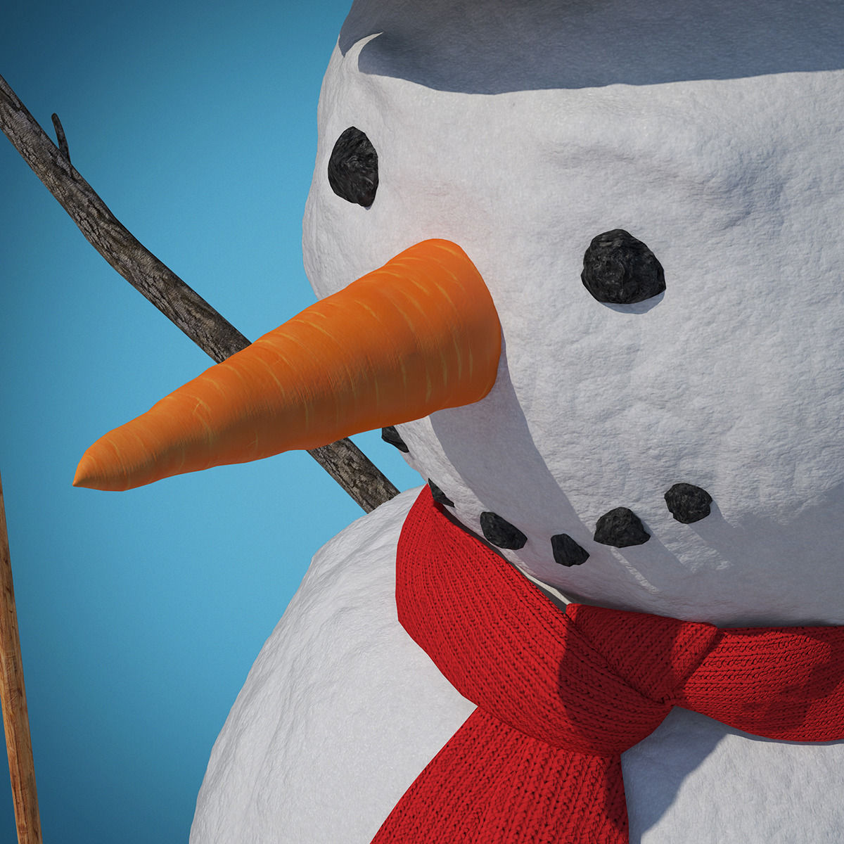 Snowman skier 3D model | CGTrader