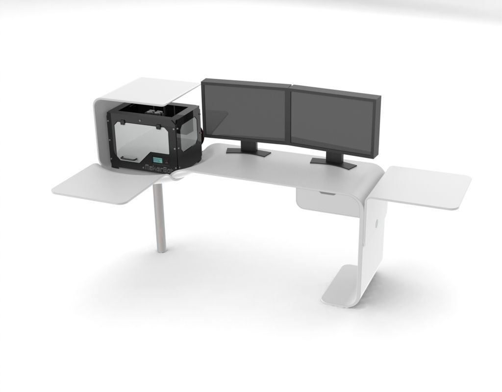 Future Desk 2 free 3D model | CGTrader