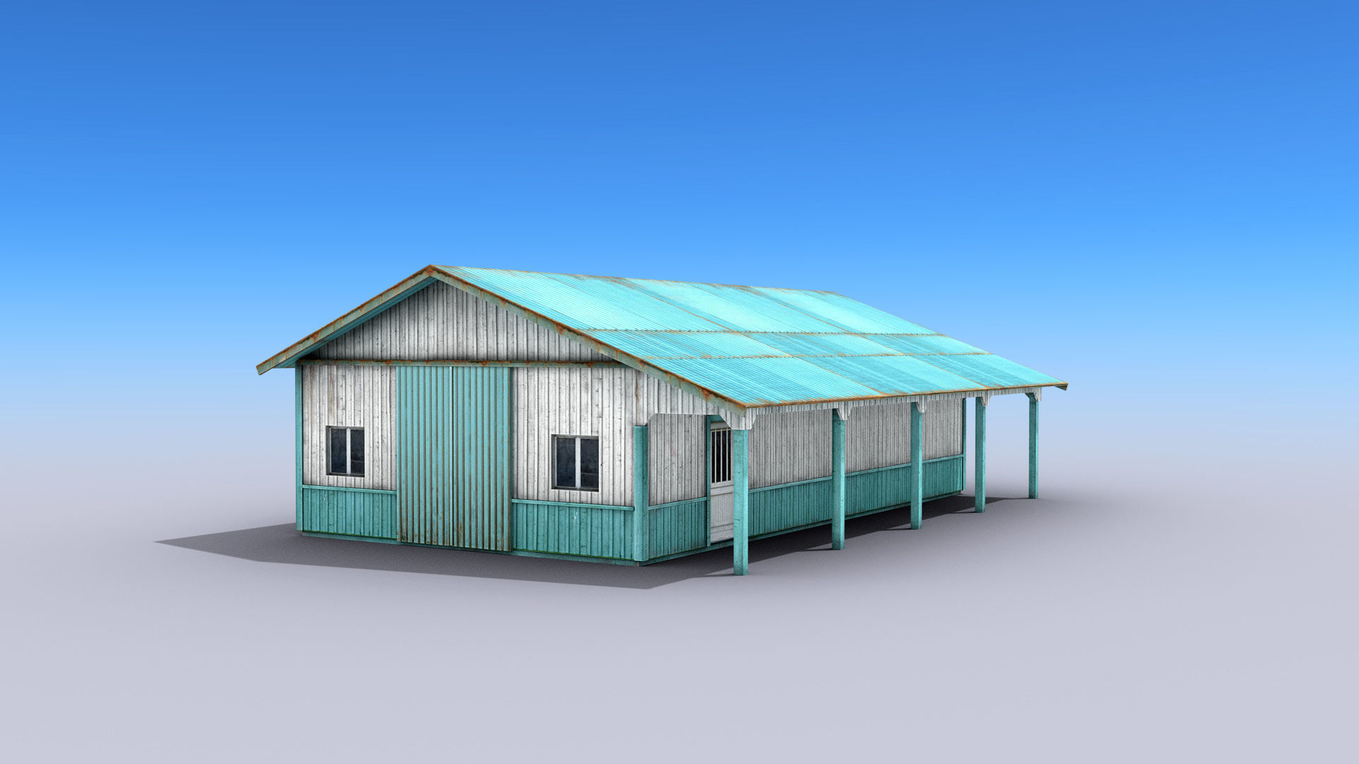 3D model Big Metal Warehouse VR / AR / low-poly | CGTrader