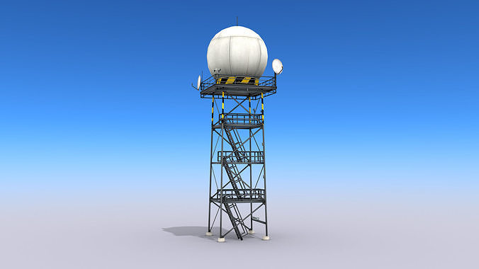 3D model Weather Radar Tower VR / AR / low-poly | CGTrader