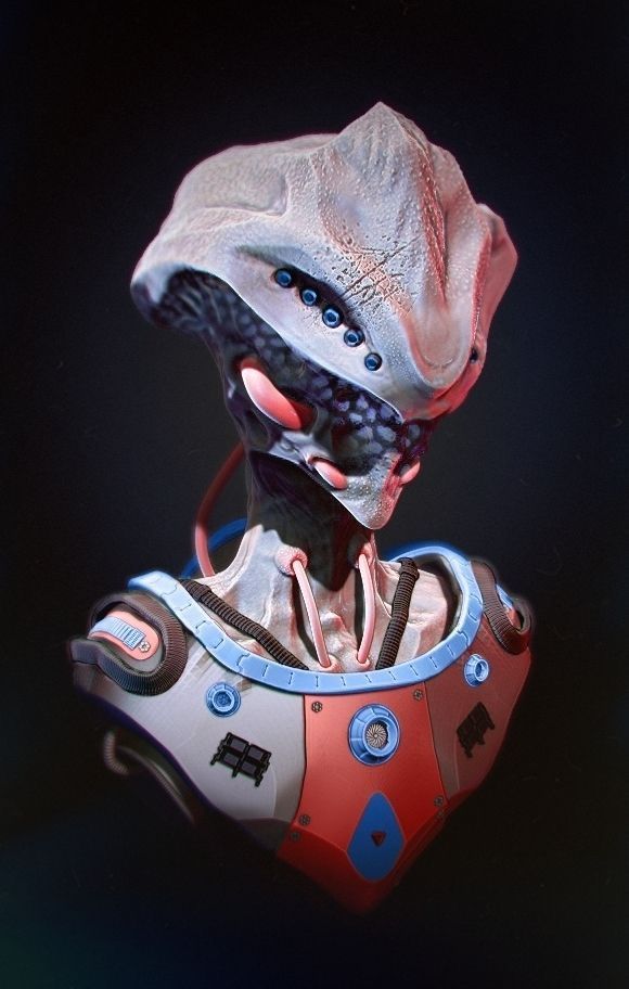 Alien bust 3D model | CGTrader