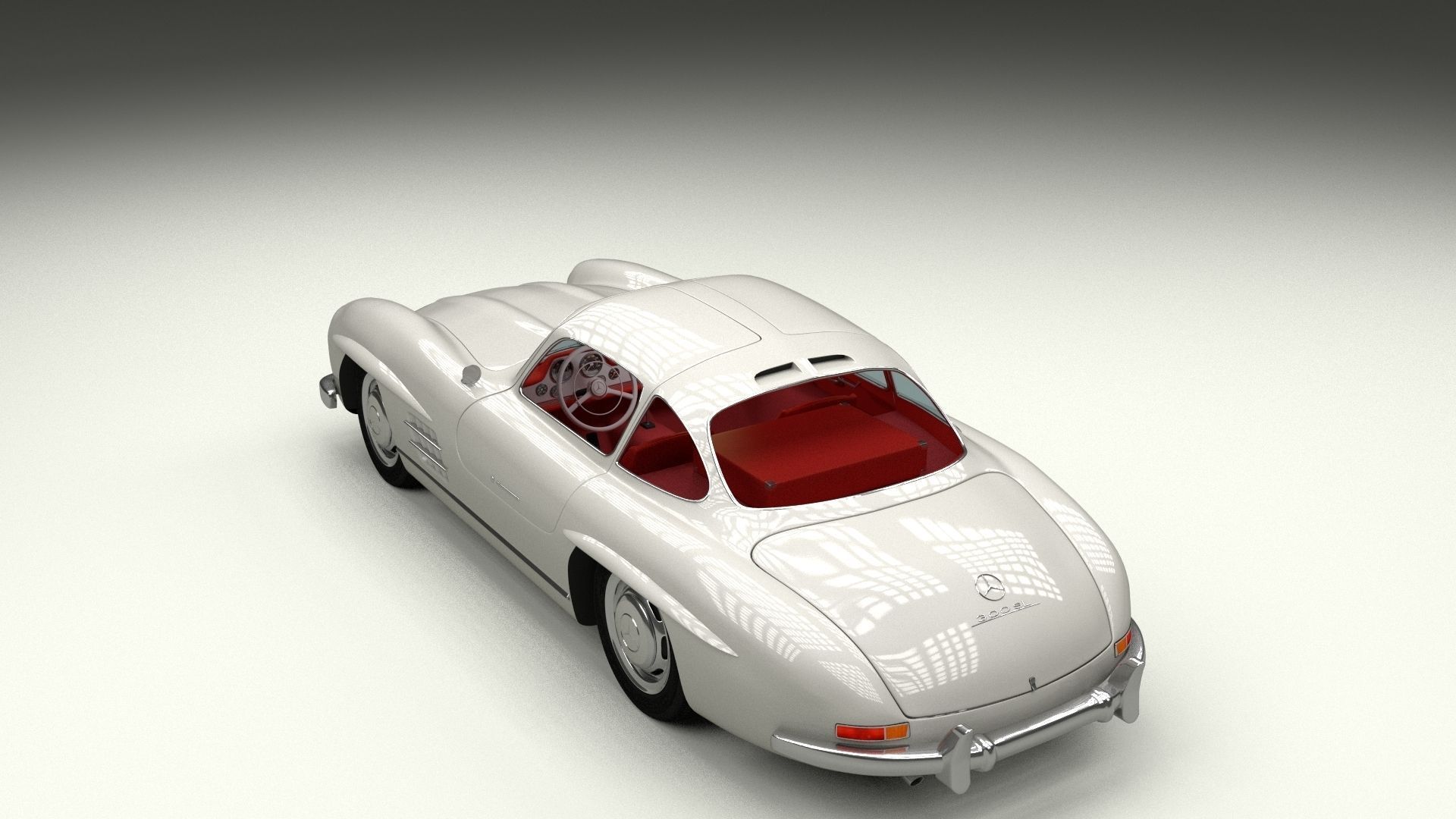 Fully Modelled Rigged Mercedes 300SL Gullwing 3D model rigged | CGTrader