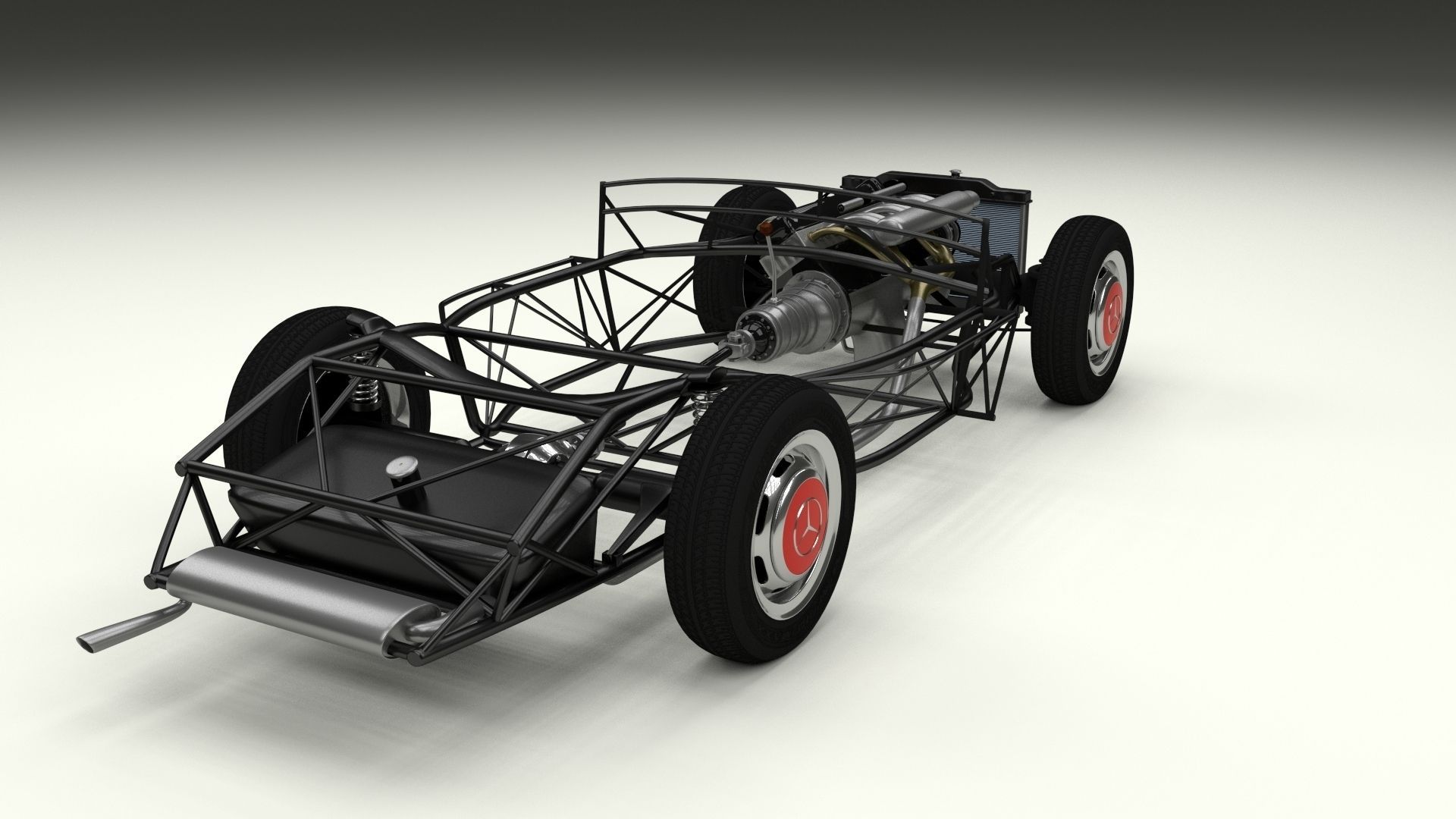 Fully Modelled Rigged Mercedes 300SL Gullwing 3D model rigged | CGTrader