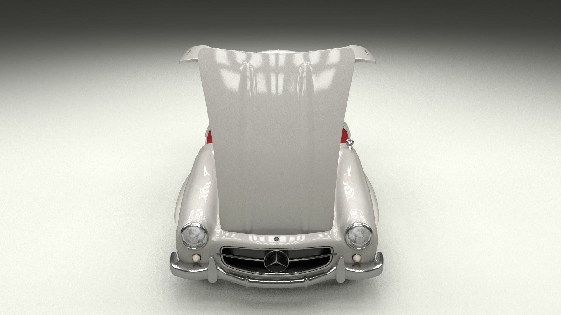 Fully Modelled Rigged Mercedes 300SL Gullwing 3D model rigged | CGTrader