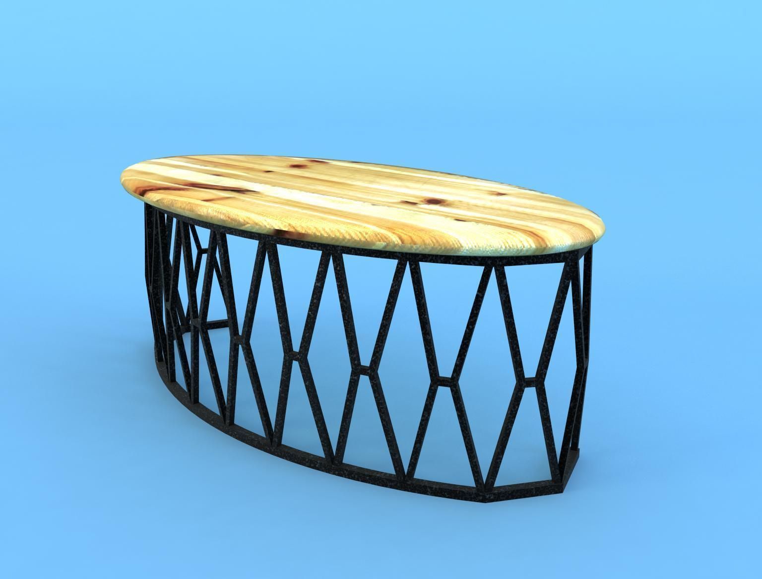 Ellipse Desk 3D model | CGTrader