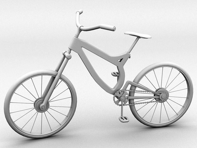 Bicycle free 3D Model OBJ FBX MA MB MTL | CGTrader.com