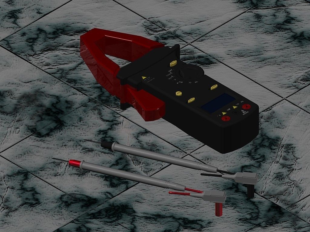 Electronic digital clamp meter 3D model | CGTrader