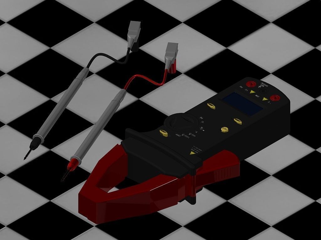 Electronic digital clamp meter 3D model | CGTrader