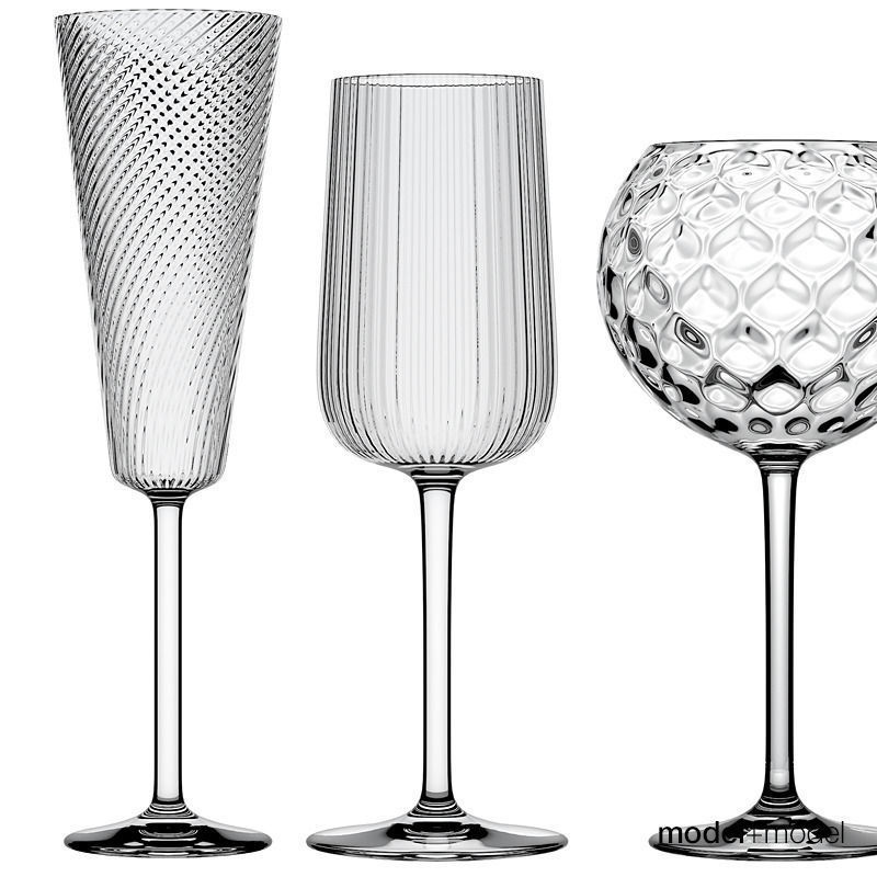 Glassware set 3D model | CGTrader
