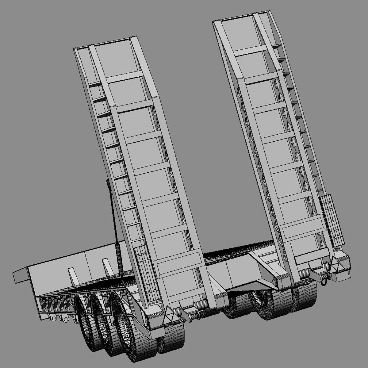 Gooseneck Trailer 3D model | CGTrader
