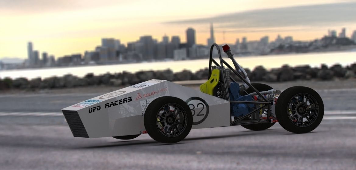 Formula Student India Race Car - Max Optimized 3D model | CGTrader