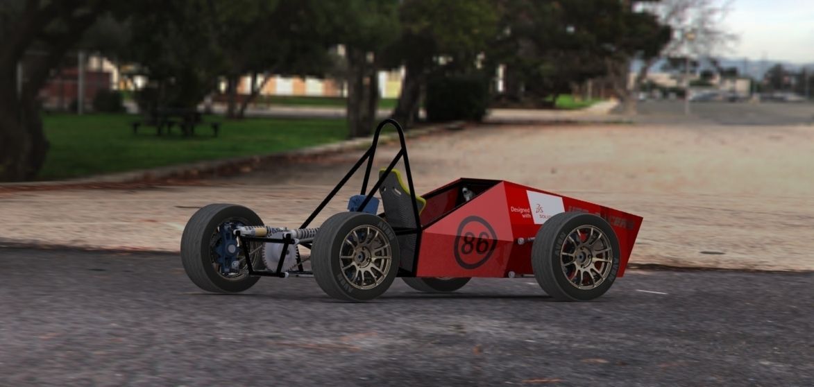 Formula Student India Race Car - Max Optimized 3D model | CGTrader