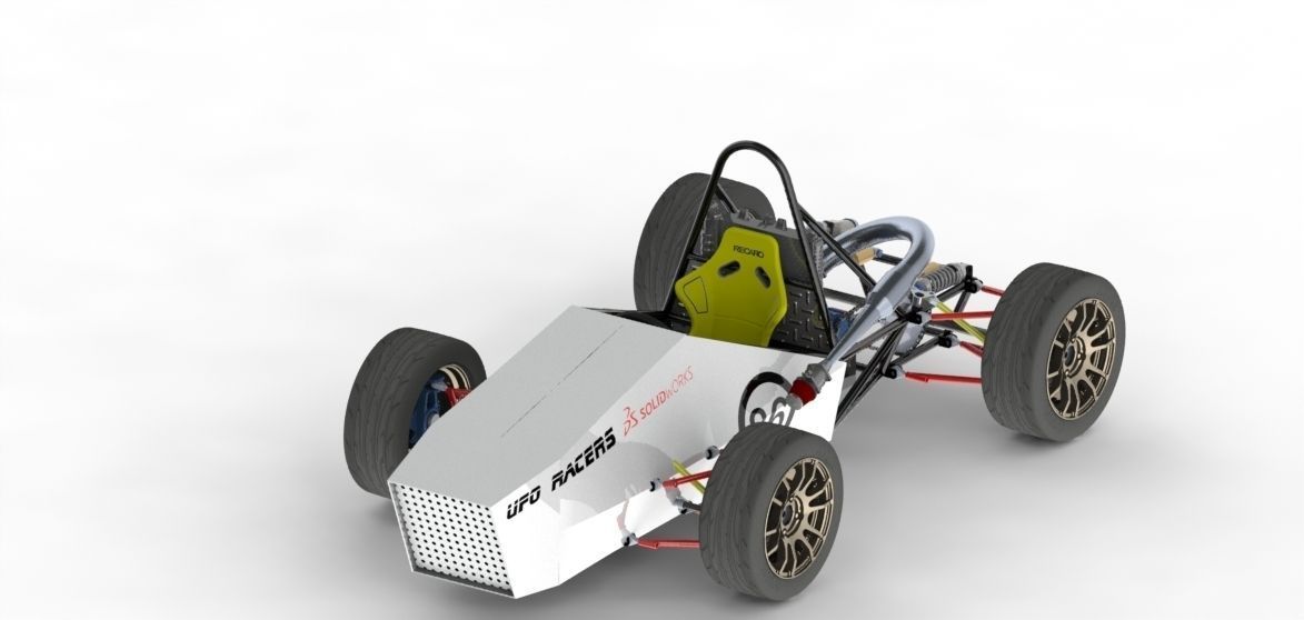 Formula Student India Race Car - Max Optimized 3D model | CGTrader