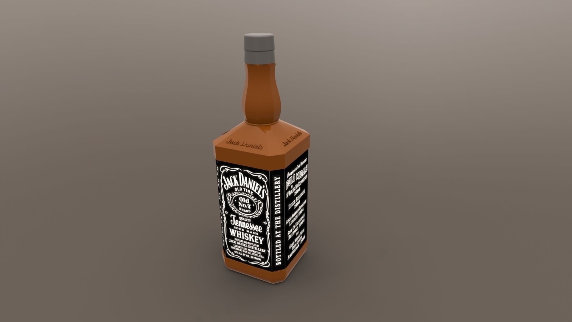 Jack Daniels Whisky 3D Model OBJ 3DS FBX STL SLDPRT SLDASM SLDDRW IGE ...