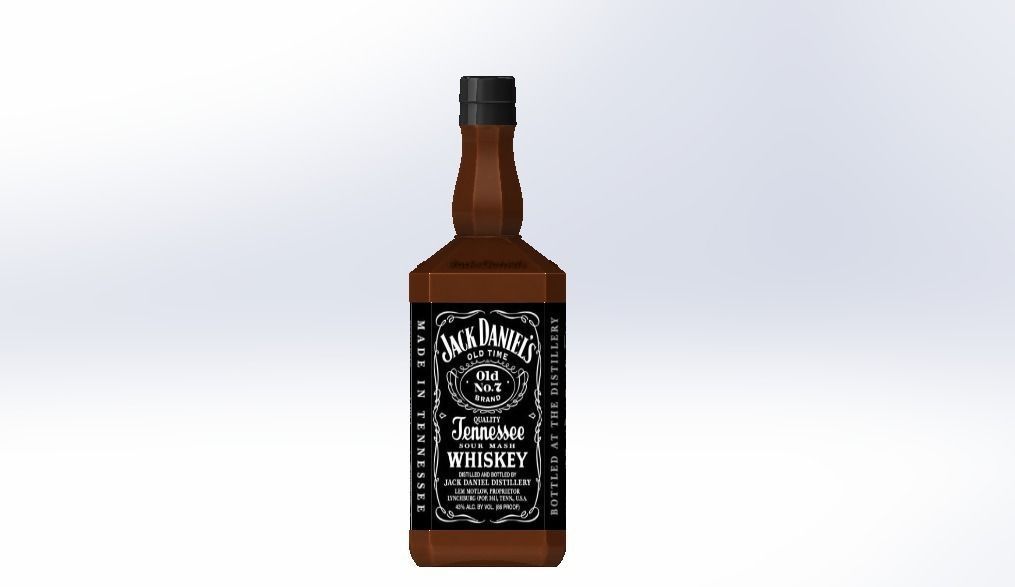 Jack Daniels Whisky 3D Model OBJ 3DS FBX STL SLDPRT SLDASM SLDDRW IGE ...