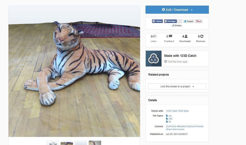 The Family Tiger 3D Scan free 3D model 3D printable | CGTrader