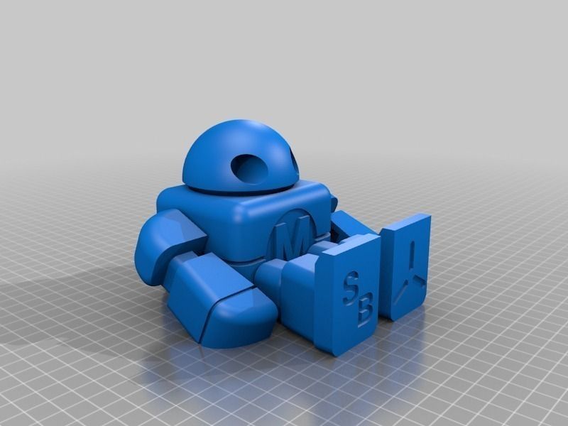 Maker Faire Robot Action Figure Single File free 3D model 3D printable ...