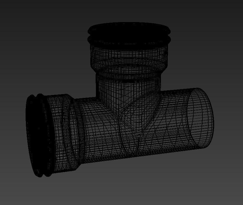 Plastic Pipe Tee 3D model | CGTrader