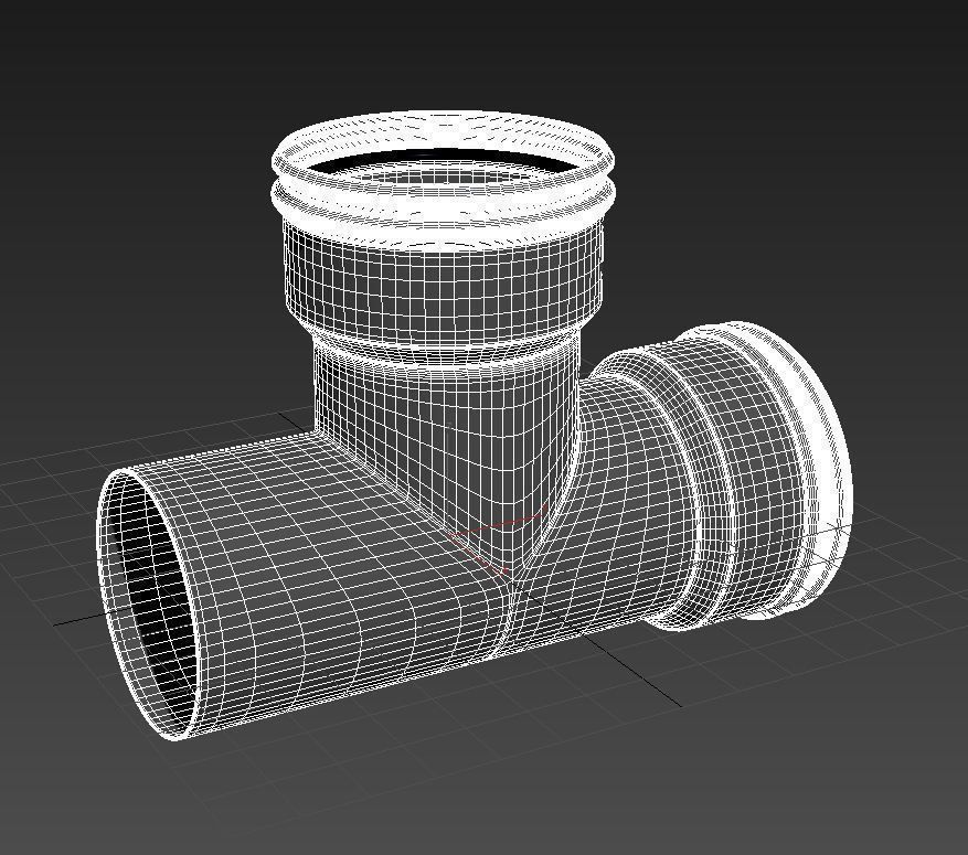 Plastic Pipe Tee 3D model | CGTrader