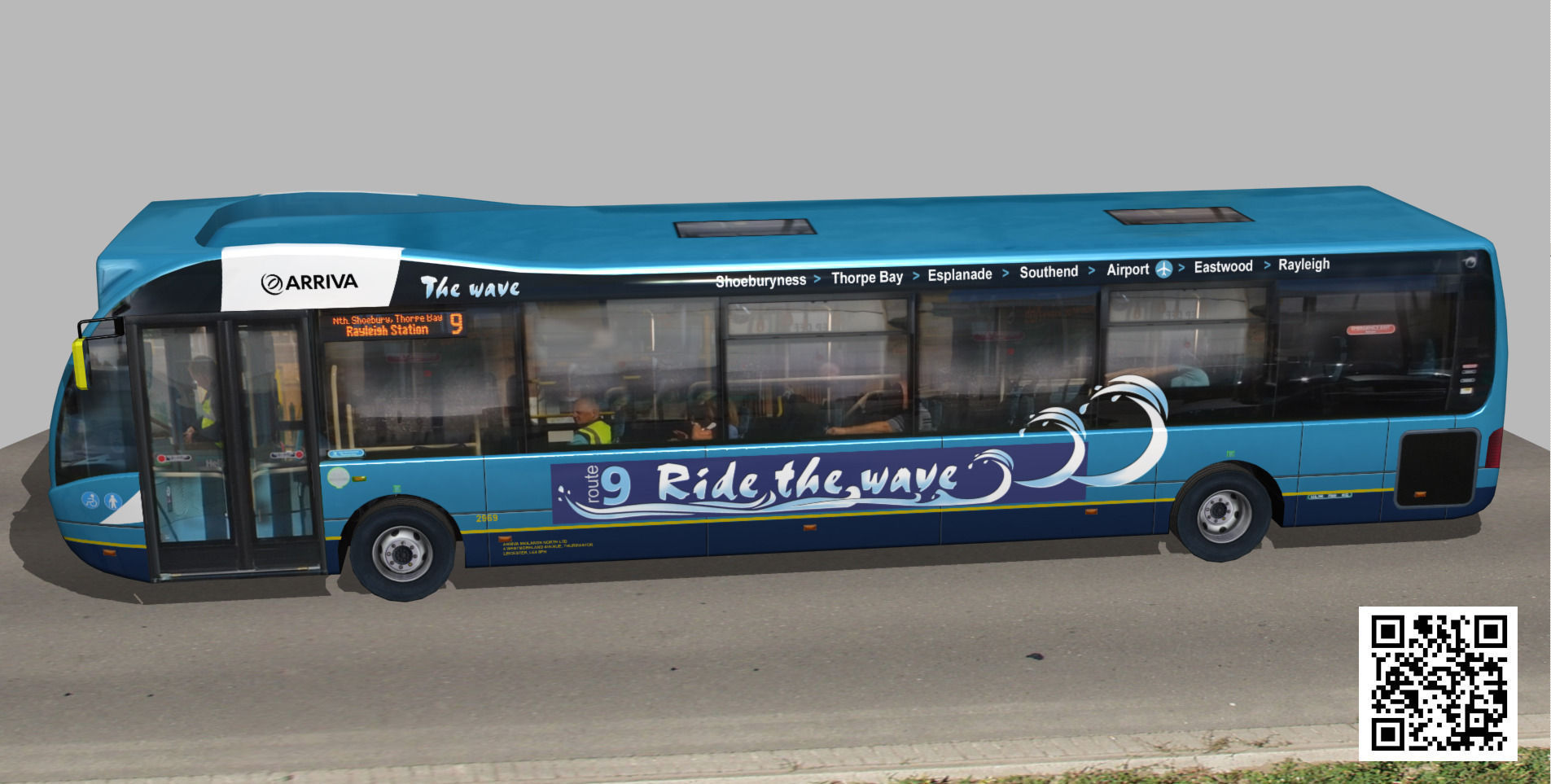 3D model Optare Versa Ride The Wave VR / AR / low-poly rigged | CGTrader