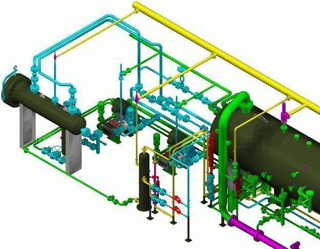 Horizontal Inlet Separator Package 3D Model DWG | CGTrader.com
