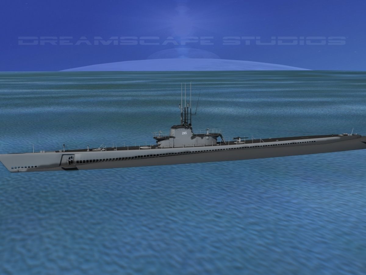 Balao Class Submarine SS285 USS Balao VHP 3D model rigged | CGTrader