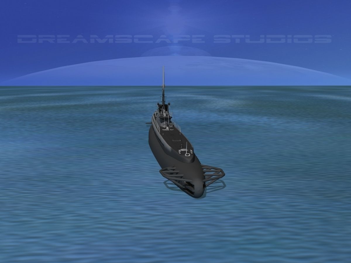 Balao Class Submarine SS285 USS Balao VHP 3D model rigged | CGTrader