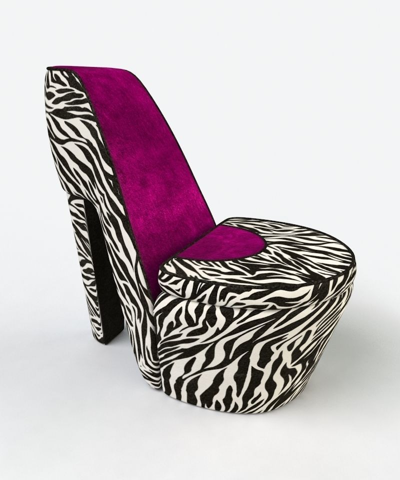 High Heels Storage Side Chair Color Pink 3D model MAX OBJ FBX C4D LWO