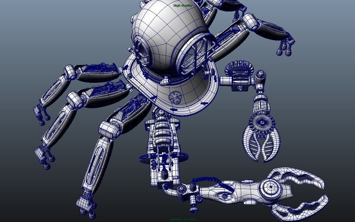 Robot diver 3D model | CGTrader