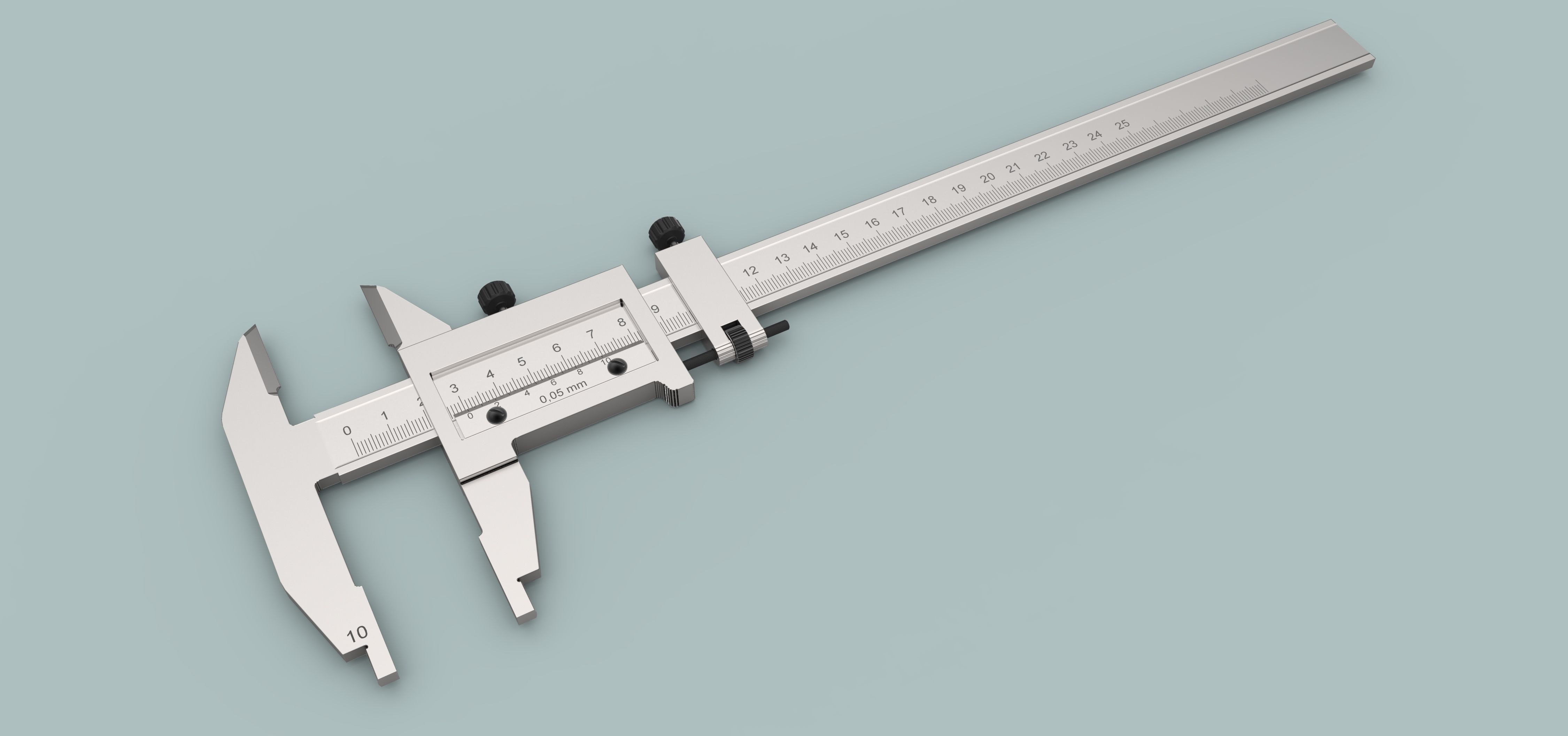 Vernier caliper 3D model | CGTrader
