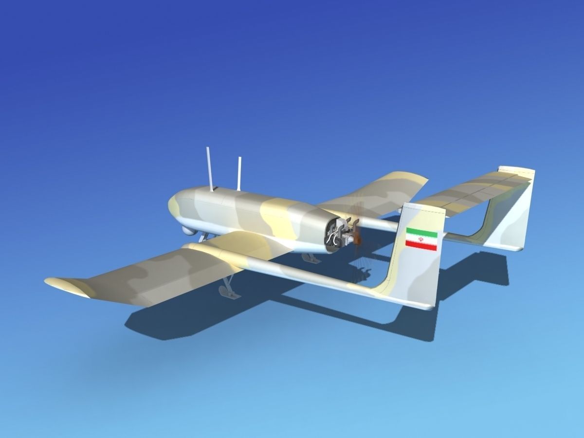 Mohajer 4 Drone V01 3D model animated rigged | CGTrader