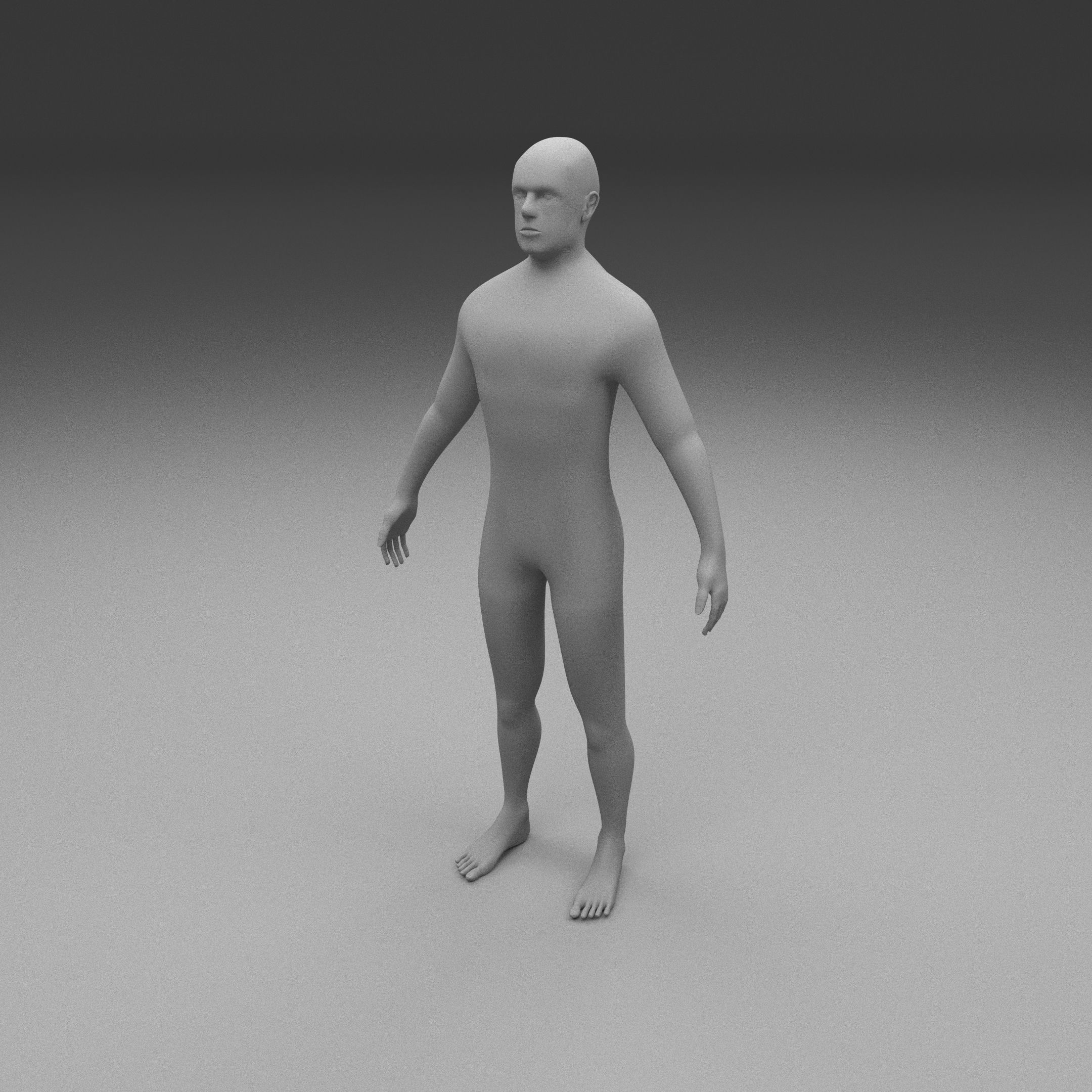 Human Male Clay Model 3D model | CGTrader