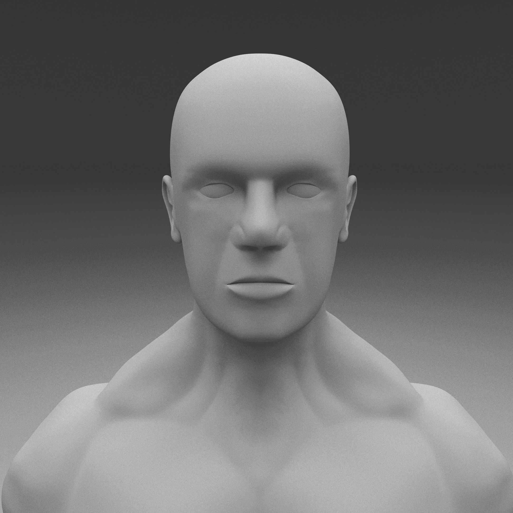 Muscular Human Male Clay Model 3D model | CGTrader