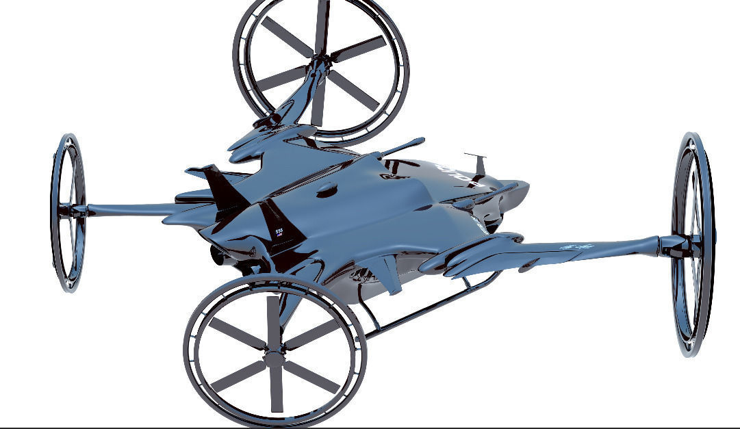 3D model Polic robot Fly mouse drone VR / AR / low-poly rigged animated ...