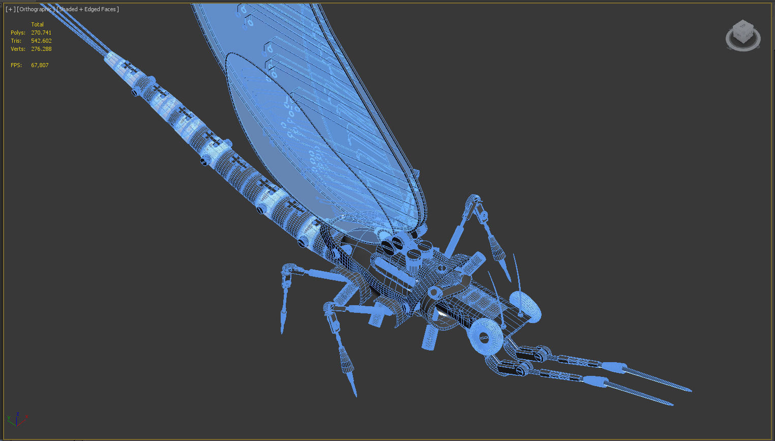 mechanical insect Ephemera Danica free 3D model | CGTrader