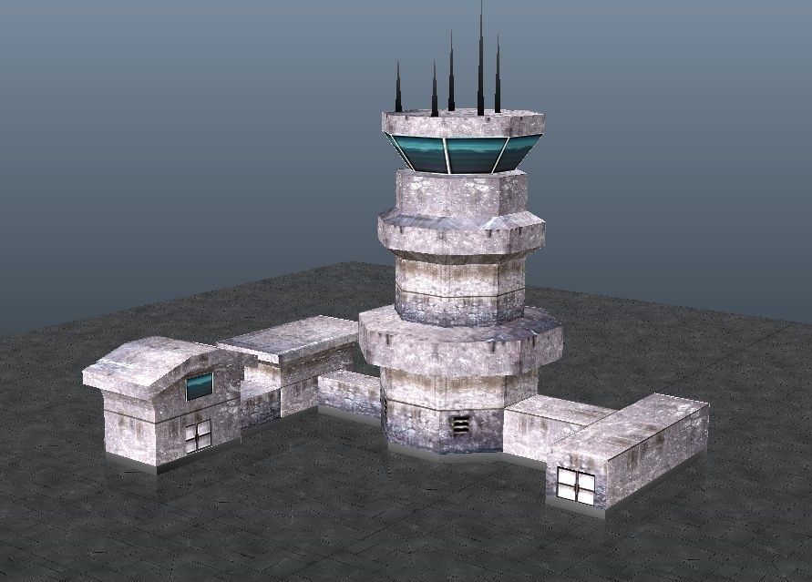 3D model Control Tower VR / AR / low-poly | CGTrader