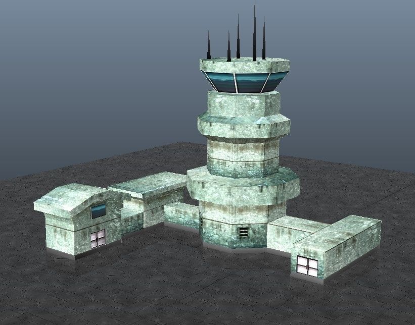 3D model Control Tower VR / AR / low-poly | CGTrader