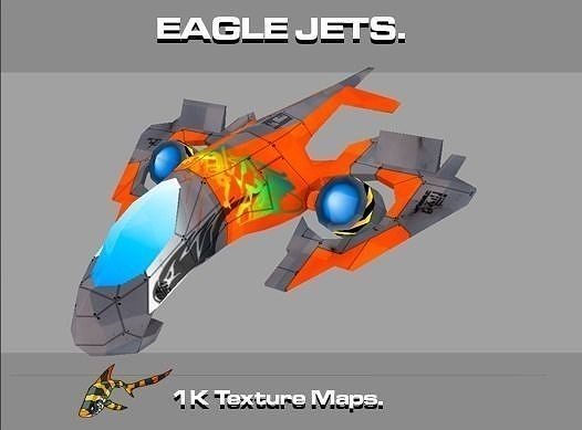 3D model Eagle Jets VR / AR / low-poly | CGTrader