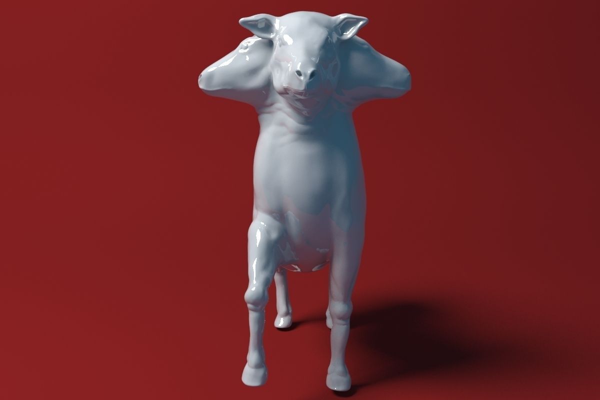 Goat three head 3D model 3D printable | CGTrader
