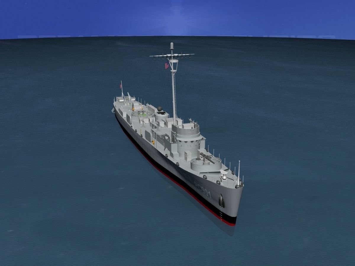 USS PCE-901 Submarine Chaser 3D model rigged | CGTrader
