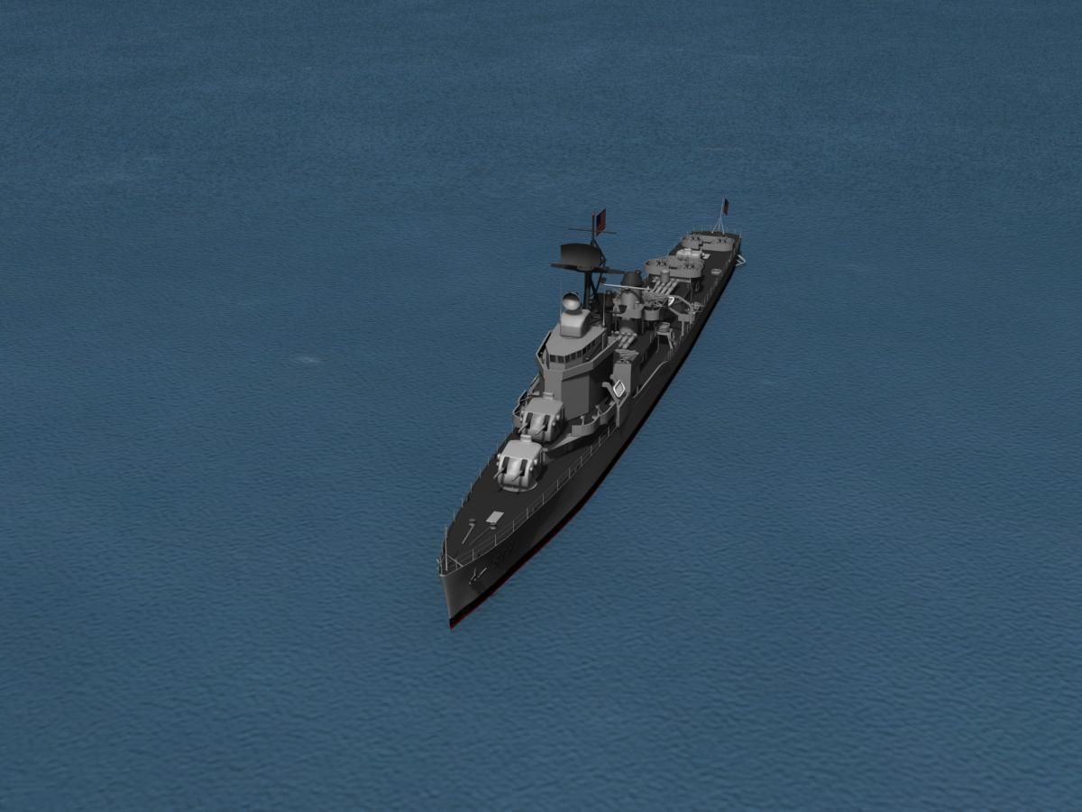 Gearing Class Destroyer DDR-876 USS Rogers 3D model rigged | CGTrader