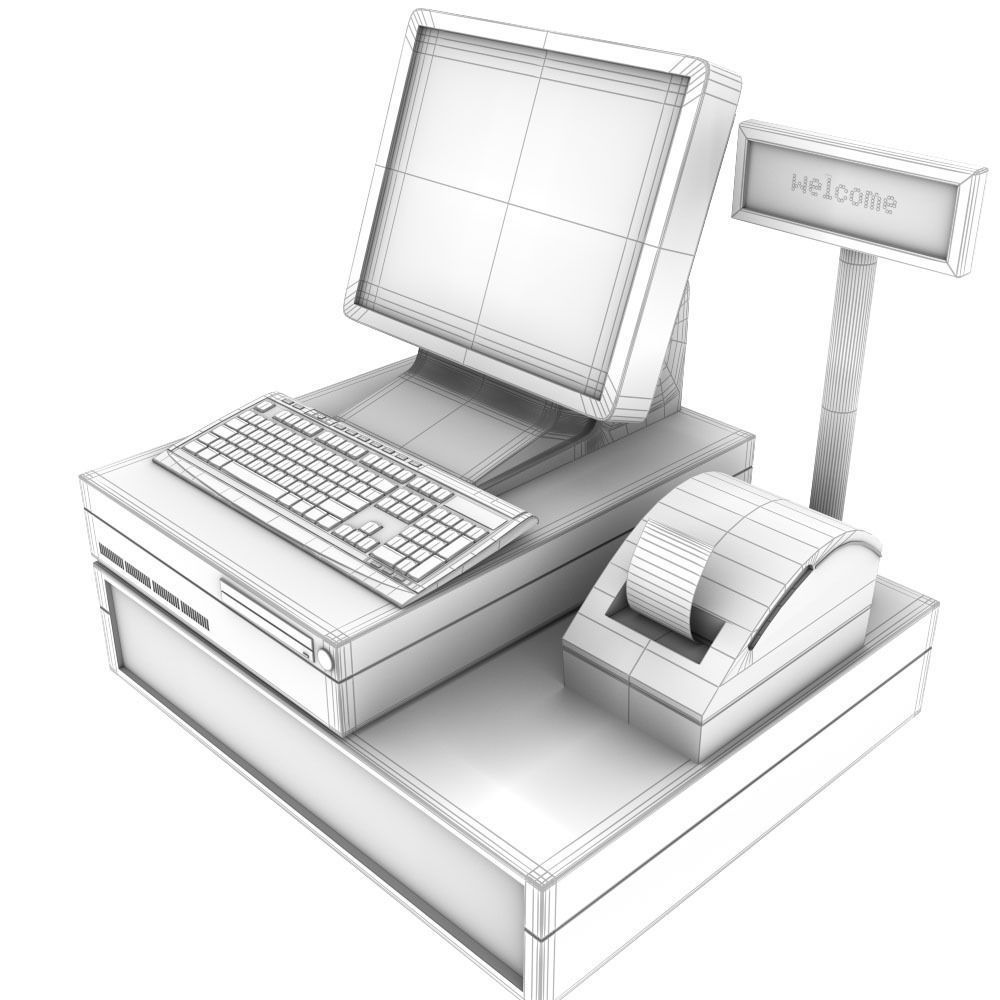 cashier machine 3D model | CGTrader