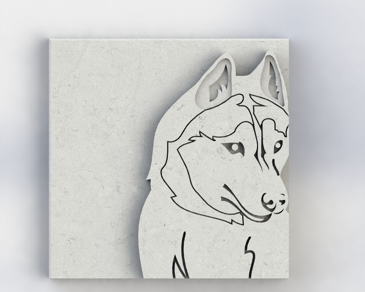 3d printable Husky dog 4 part stl file 3D Model 3D printable STL ...